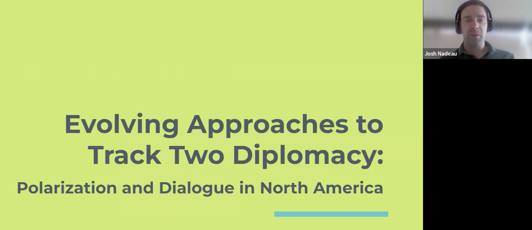 [Recording] Evolving Approaches to Track Two Diplomacy with Mr. Josh ...